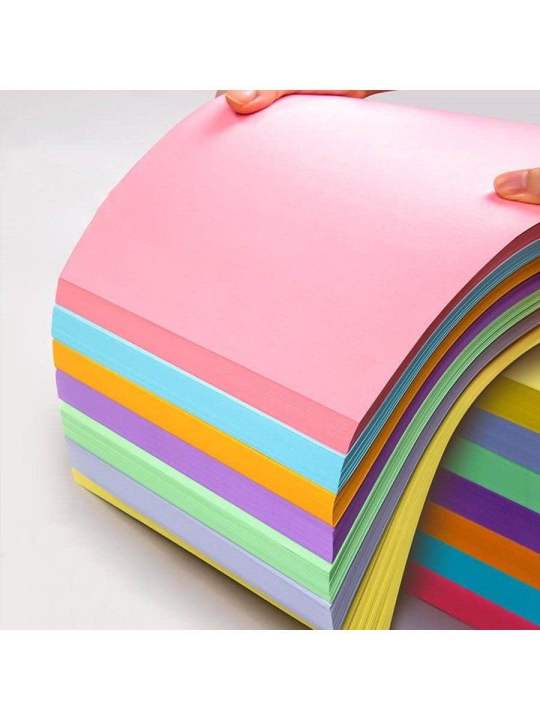 A4 Color Paper 10 Colours Set - 25,50,75,100 pcs 80 Gsm | Daraz.com.bd