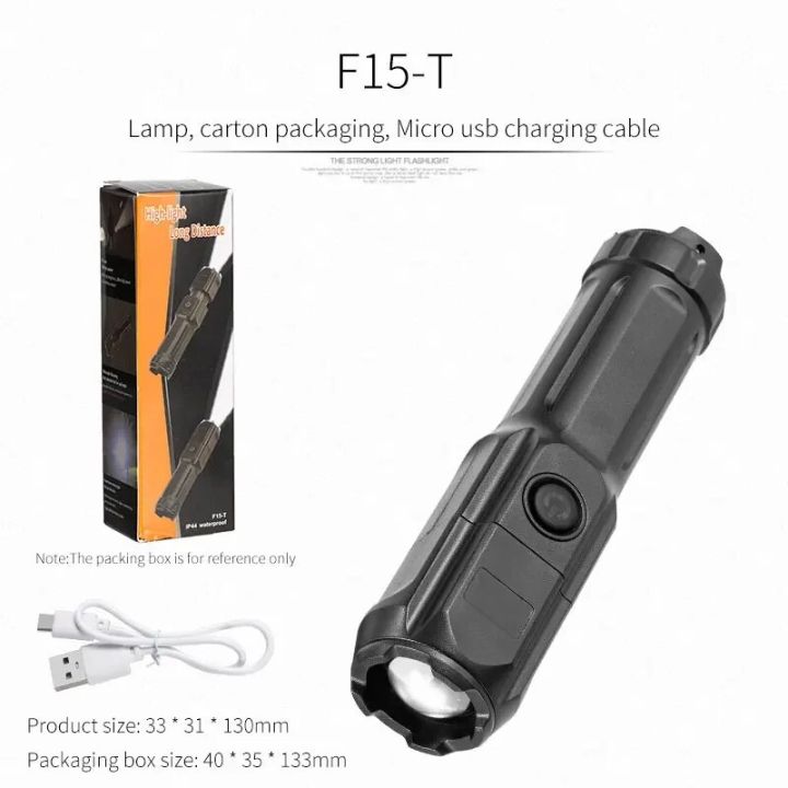 4 Lighting Mode Strong LED Flashlights Telescopic Zoom Tactical Torch ...
