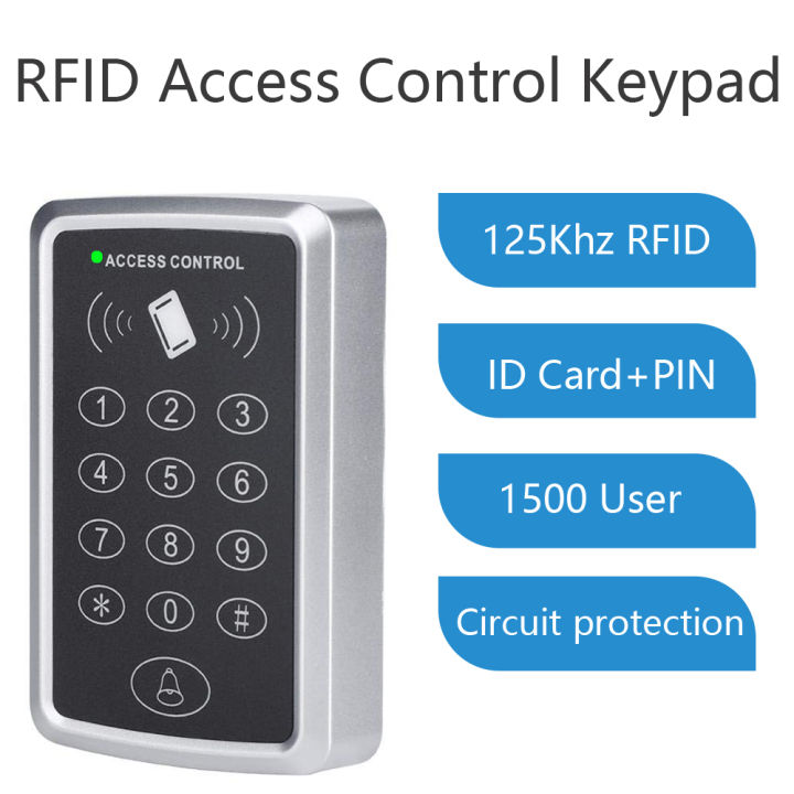 125Khz RFID Access Control Keypad EM Card Reader Door Access Control ...