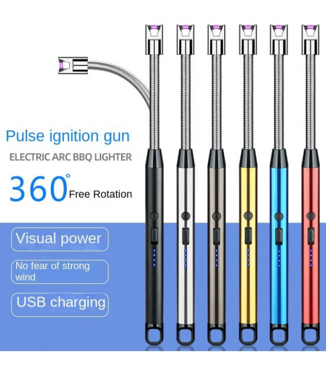Rechargeable Electric USB Portable Lighter Stove Lighter ,360° Rotation ...