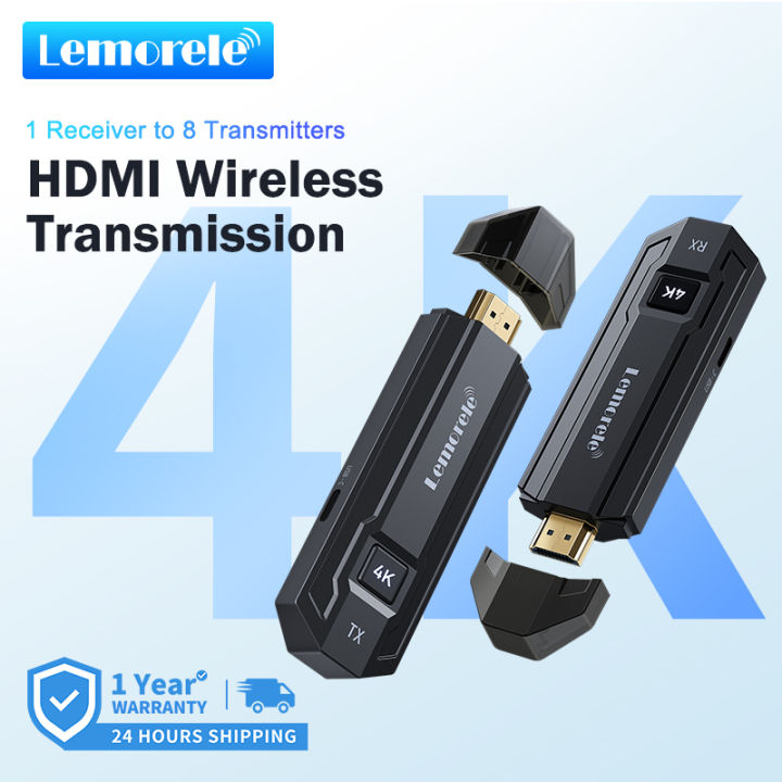 Lemorele 4K Wireless HDMI Transceiver Video Transmitter and Receiver ...