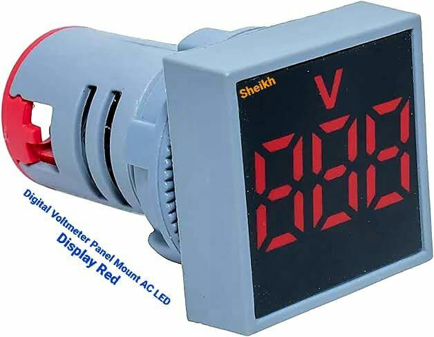 Digital Voltmeter Panel Mount AC LED Display Red | Daraz.com.bd