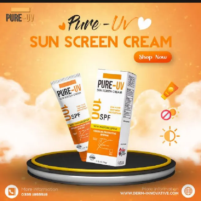 Pure UV Sun Screen Cream SPF 100 – Ultra-Light, Oil-Free, Water ...