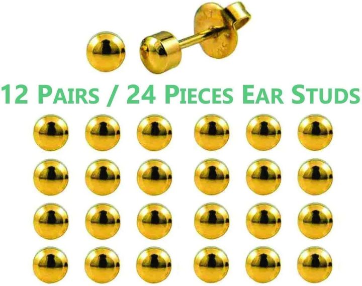 Ear Piercing Studs Surgical Steel Sterile Nose Navel Body Piercing kit ...