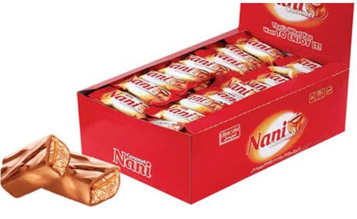 Nani Caramel layed cocoa chocolate Box 24 pcs imported | Daraz.pk