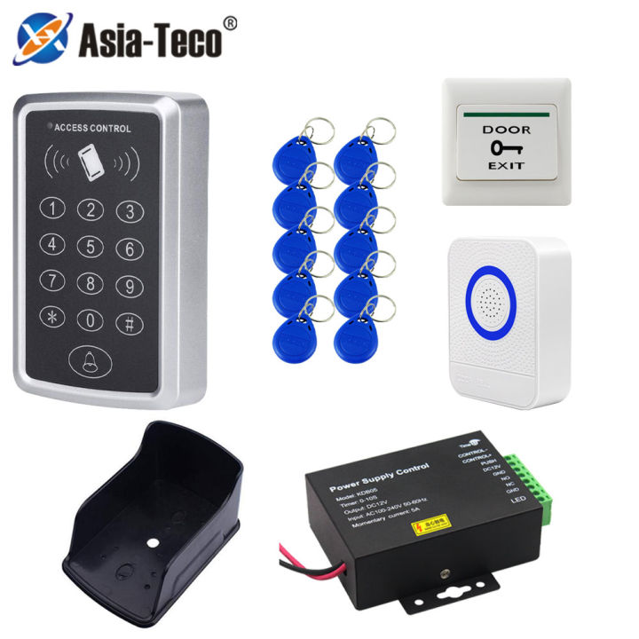 RFID 125Khz Door Access Control System Kits Keypad + Power Supply + Electric 180KG Magnetic Lock ...