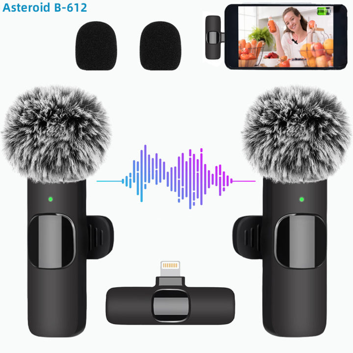 New Wireless Lavalier Microphone Portable Audio Video Recording Mini ...
