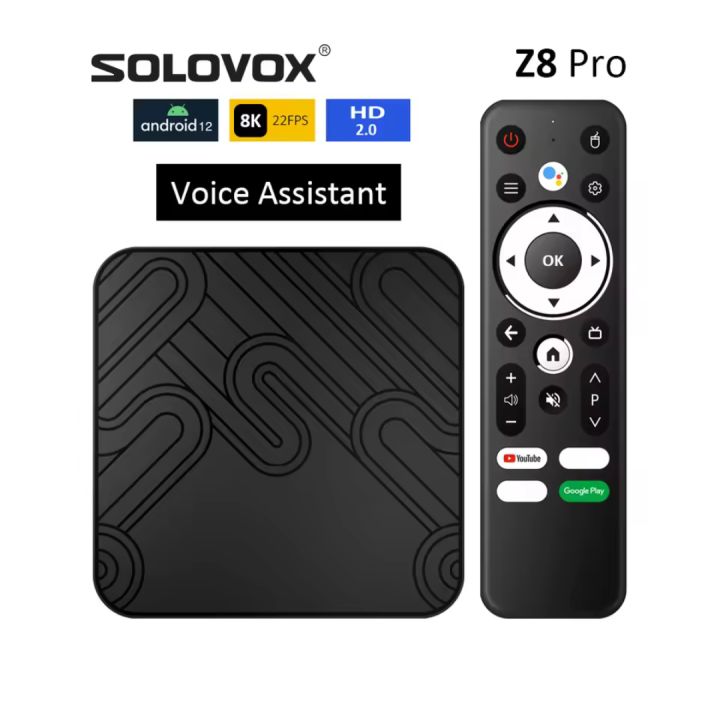 SOLOVOX Z8 Pro Android 12 Smart TV Box H618 Quad 4G 32G WiFi Bluetooth ...