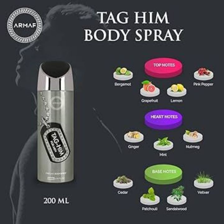 Armaf tag him for Men Body Spray 200ml | Daraz.pk
