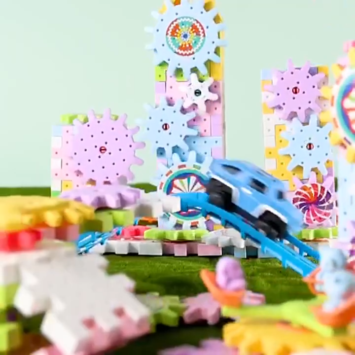 Electric Building Blocks Gear, Electric Educational Toddler Gear Toy ...