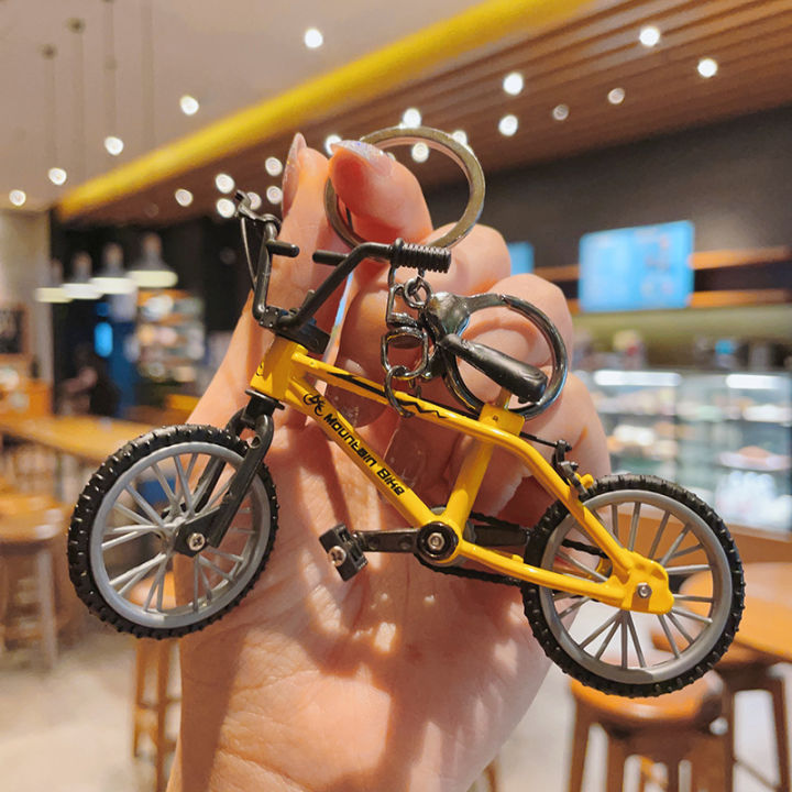 Alloy Model Bicycle Keychain Diecast Metal Mini Finger Mountain Bike ...