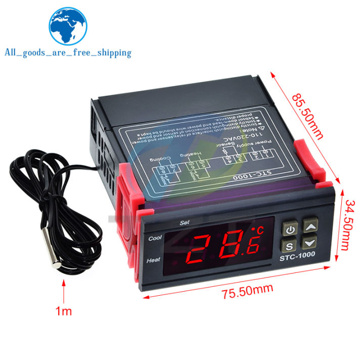 STC-1000 STC 1000 LED Digital Thermostat for Incubator Temperature Controller Thermoregulator ...