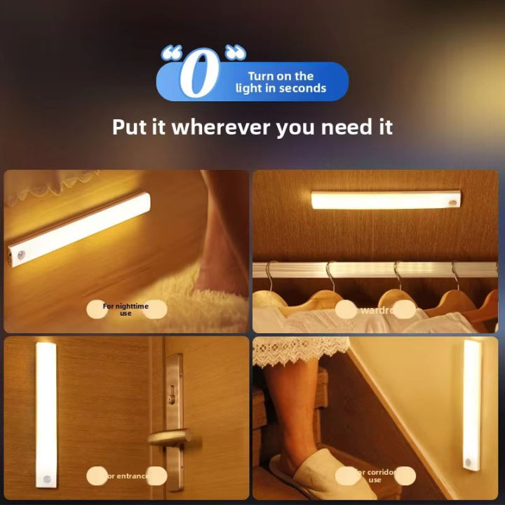 Motion Sensor LED Ceiling Light Rechargeable Remote Control for Hallway ...
