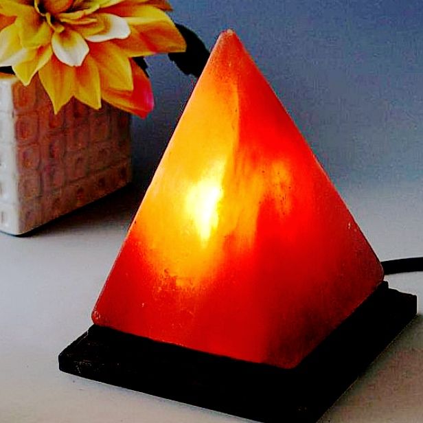 Himalayan Salt Pyramid Shape Table Lamp (Big Size 6x5x7) For Room ...