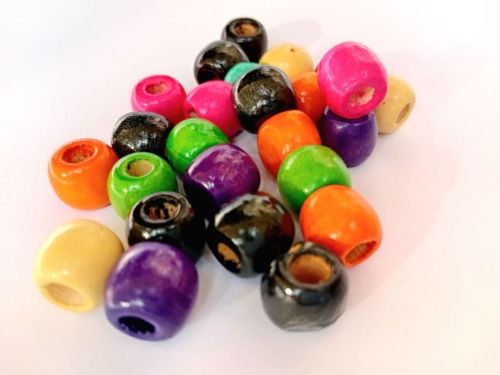 25 pieces of wooden beats for craft | Daraz.pk