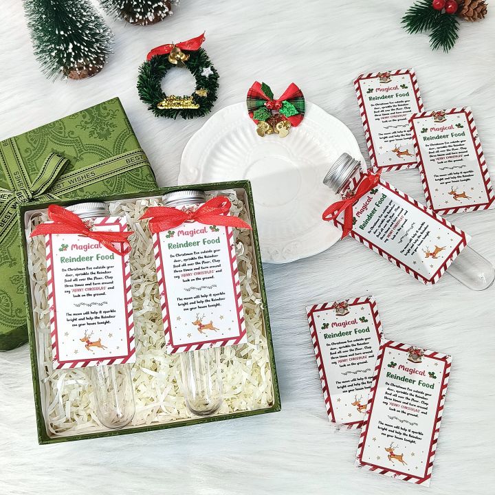 10/20sets Plastic Test Tube Christmas Party Packs with Magical Reindeer ...