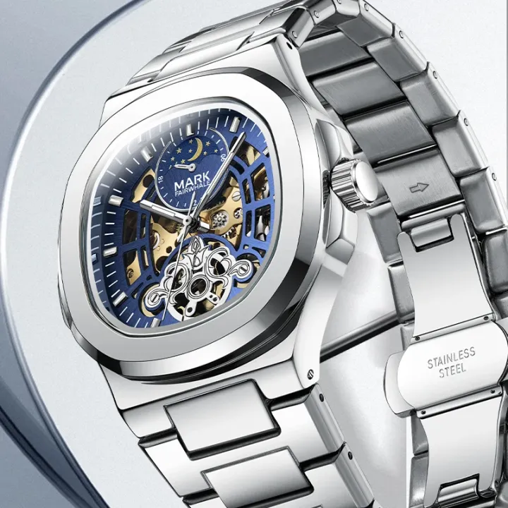 MARK FAIRWHALE Mechanical Watches for Man Moon Phase Tourbillon ...