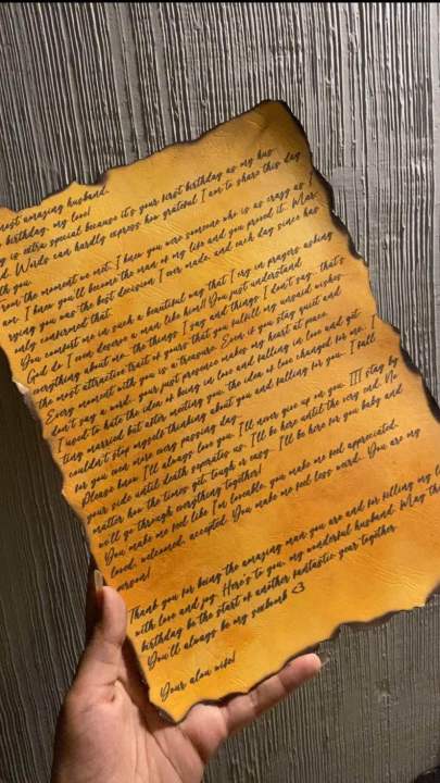 Vintage letter with customised text (the text will be yours and we’ll ...