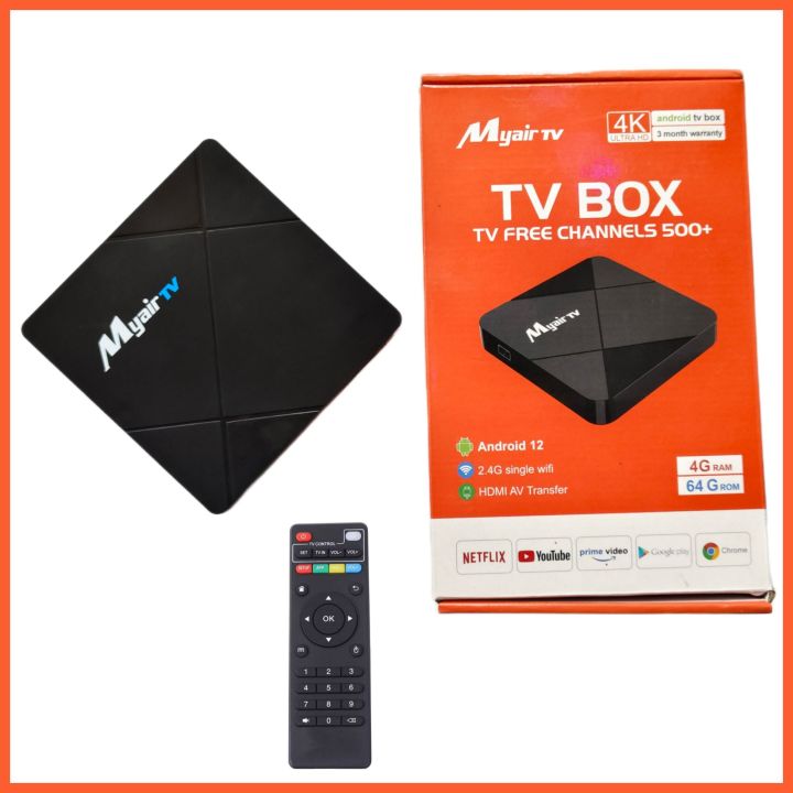 MYAIR TV Android 12 Smart TV Box Android Box 4GB RAM 64G ROM Support 4K ...