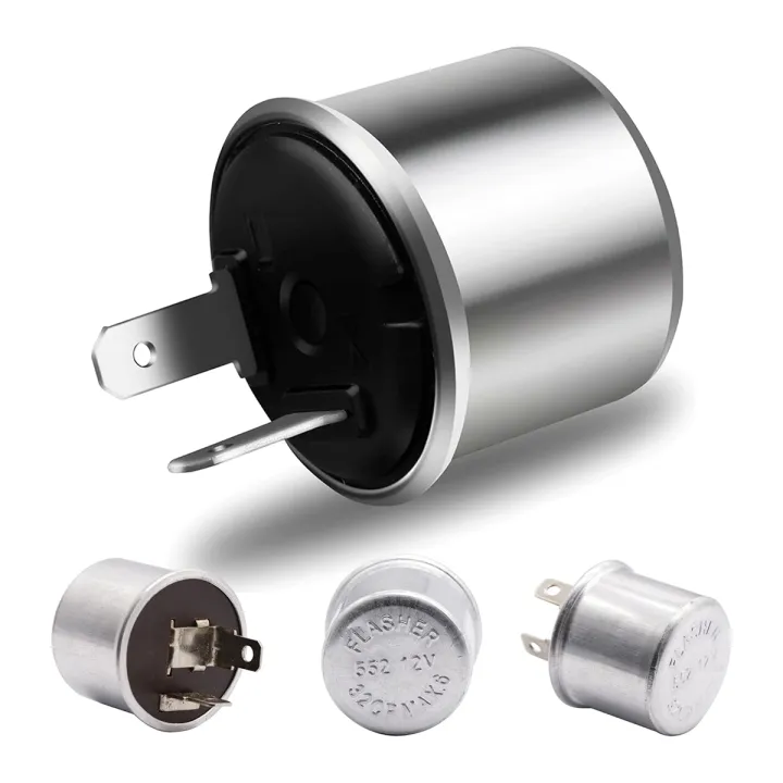 2PCS 2 Pin Flasher Units Relay 12V 20A 47W for Fixing Flashing Turn ...