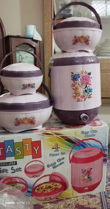 pack of four hot pot and cooler set best for jaheez best quality | Daraz.pk