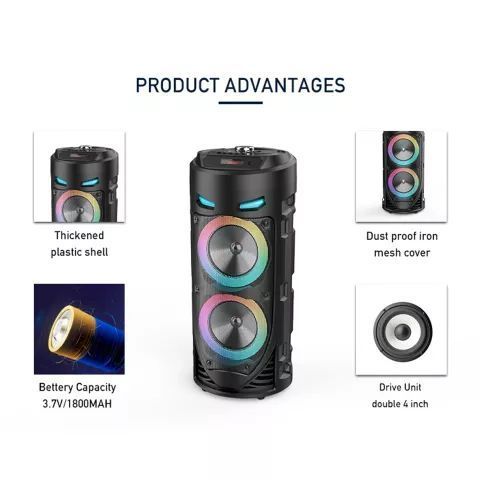 Karaoke speaker Bluetooth,fm radio, pendriv, micro,aux with mic | Daraz.lk