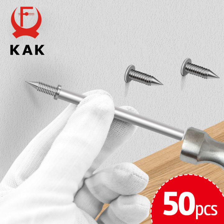 KAK 50pcs Double-Headed Skirting Thread Seamless Nail Invisible Screws ...