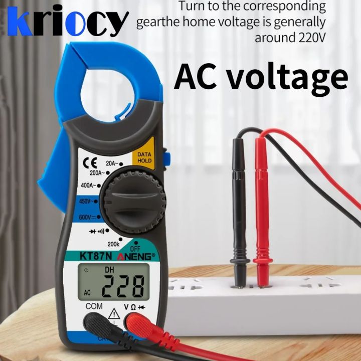 ANENG KT87N Mini Digital Clamp Meters AC/DC Voltage AC Current 600v True RMS Multimeter ...