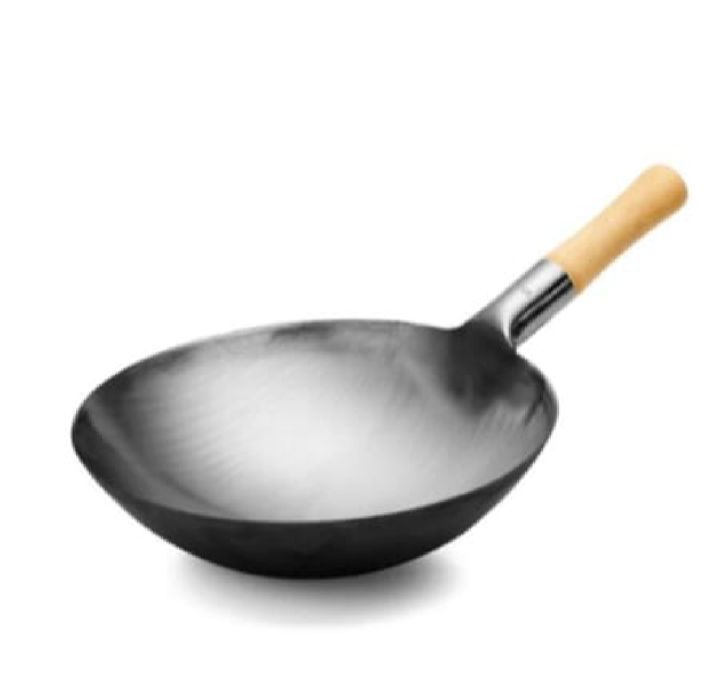 Cast Iron Wok Pan | Easy To Use With Wooden Handle Cast Iron Wok ...