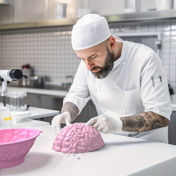 Mold Humans Brain Cake Silicone Molds Halloween Creative Mold Realistic ...