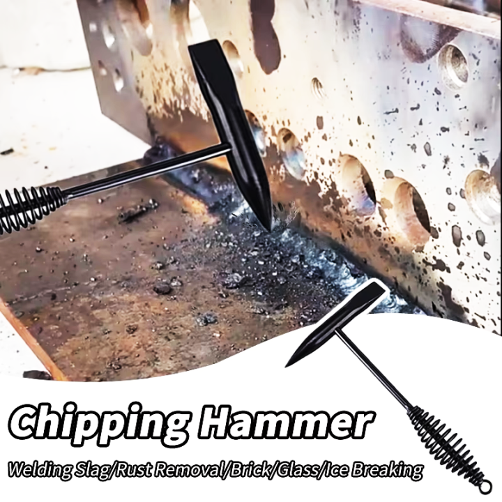 Welding Chipping Hammer - Rust Removal & Slag Cleaning Tool with Spring ...