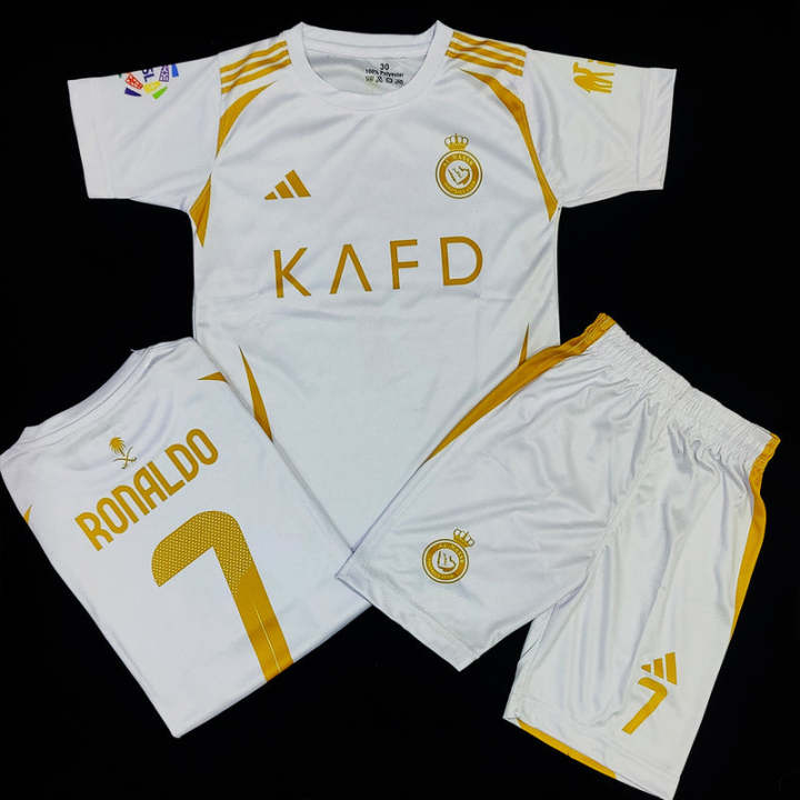 Cristiano Ronaldo | Al Nassr Golden White ⚜️⚽ Football Kit - KIDS ...