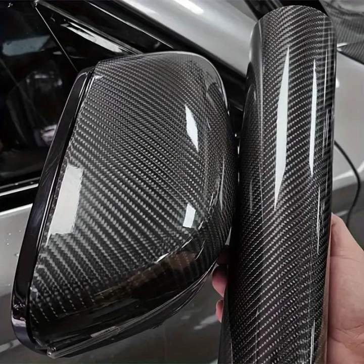 🚗 30x60cm 6D Carbon Fiber Wrap – Glossy Vinyl Film for Cars & Bikes ...
