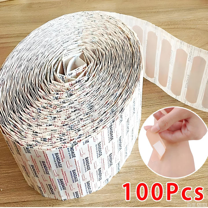 50/100 Pcs Waterproof Breathable Cushion Adhesive Bandages Wound ...