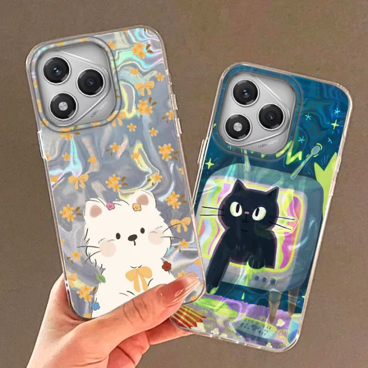 Flower Black Cat Fish Animal Phone Case For Honor 400 Pro 200 Smart ...