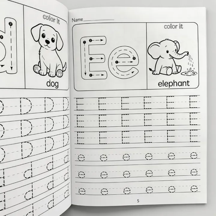 English Alphabet Writing Workbook, Children's Alphabet Workbook A-Z ...