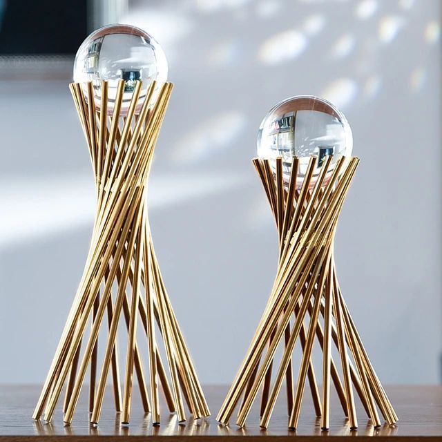 Nordic Home Decoration Crystal Glass Ball Ornament Accessories Modern ...