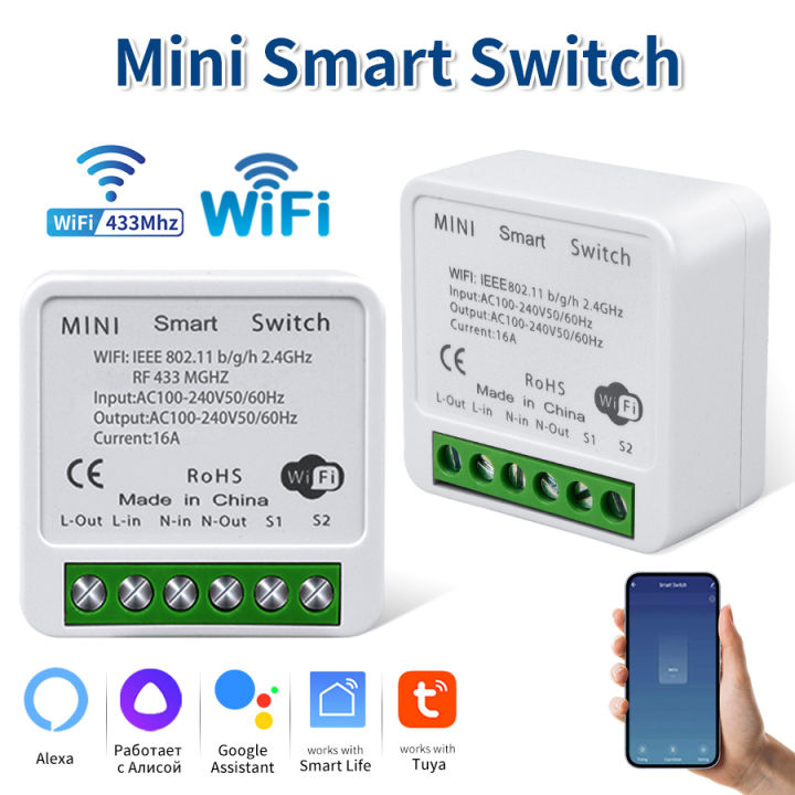 WiFi Smart Switch 16A 20A 433Mhz Receiver Breaker Tuya Smart Life App ...