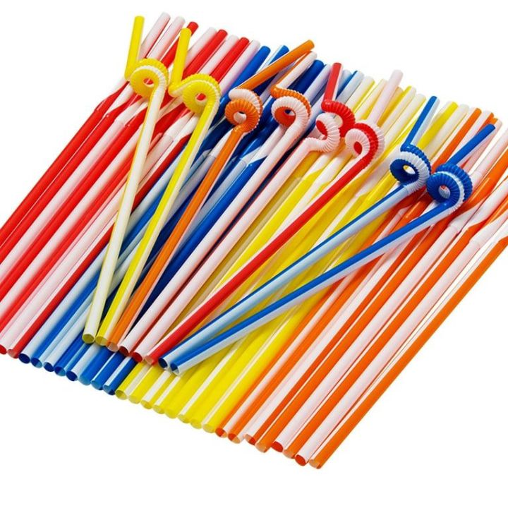 Straw Disposable Pieces /100 Multi colors | Daraz.pk