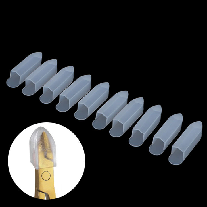 10Pcs Clear Dead Skin Clamp Sleeve Nipper Cover Protective Sleeve For ...