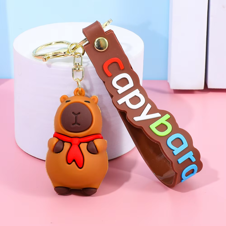 MINISO Capybara Keychain PVC Soft Key Accessories Cute Party Gifts for ...