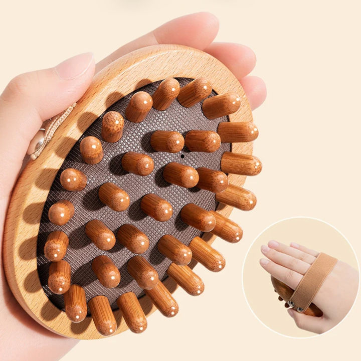 Wooden Massage Comb Body Scalp Trigger Point Massage Tool Meridians ...