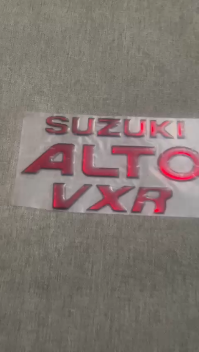3 PC SUZUKI ALTO VXR Jelly Sticker Red Color | Daraz.pk
