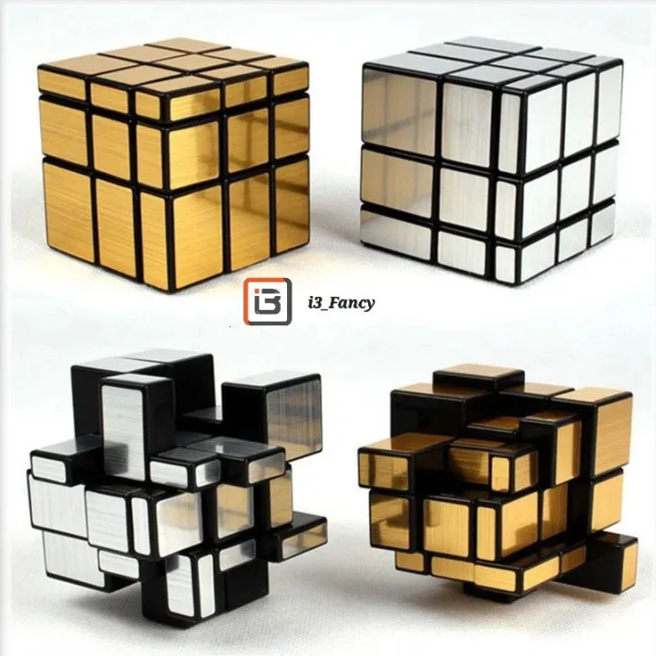 Neo Magic Mirror Cube 3x3x3 Gold Silver Professional Speed Cubes Puzzles Speedcube Educational ...