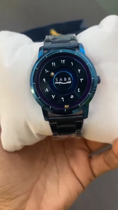 SABR Arabic Dial Men's Watch – Black Stainless Steel Islamic Analog ...