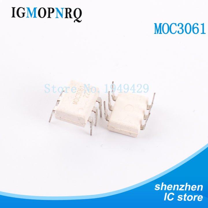 10PCS MOC3061 DIP6 Triode and SCR output optocoupler 600V Triac ZC ...