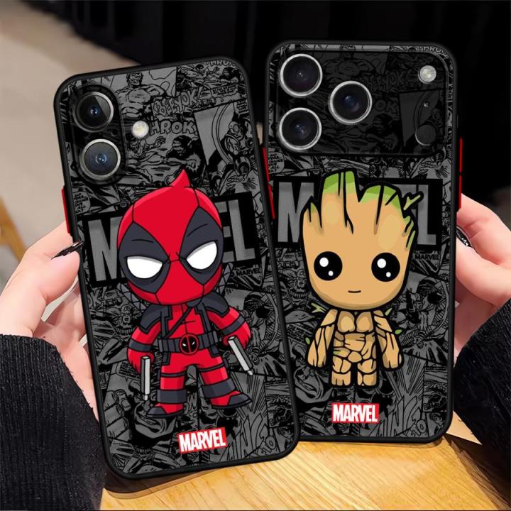 Marvel Groot Deadpool Soft Cover Case for iPhone 16e 15 16 14 Plus 17 ...
