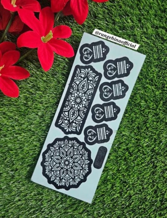 New Mehndi Design Henna/ Hinna stencil mehndi sticker AG | Daraz.pk