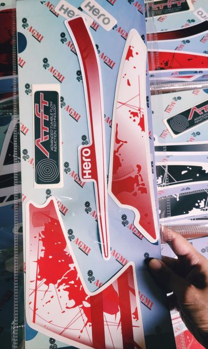 Hero Hunk Red Bike Sticker Full set | Daraz.lk