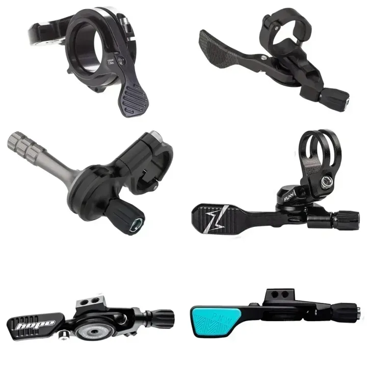 Bike Dropper Mountain Seatpost 4 Way CNC Remote Lever Kit for External ...
